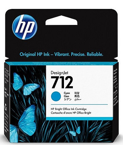 מילוי HP712 מקורי בצבע כחול 3ED67A 29ml אייץ פי | דיו לפלוטרים | דיו ...